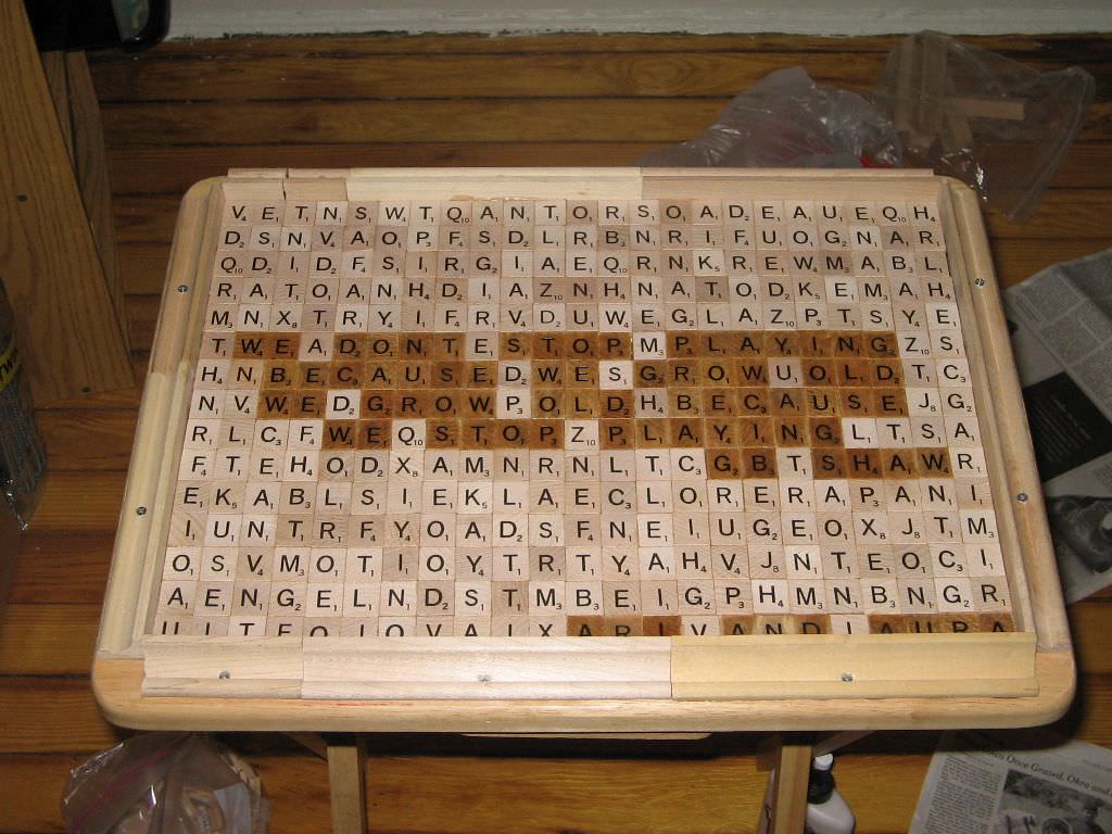 Scrabble Mosaic Table - Gift Ideas - Creative Spotting